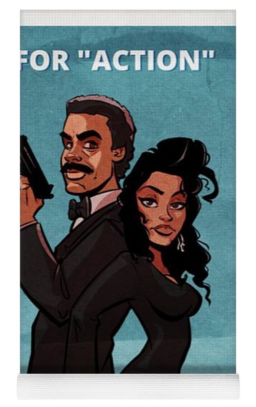 Action Jackson cartoons - Yoga Mat – Crane Kick Brain