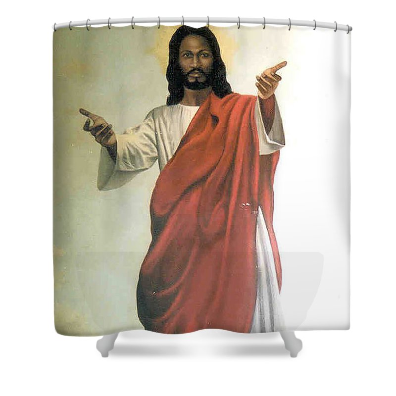 Black Jesus - Shower Curtain – Crane Kick Brain